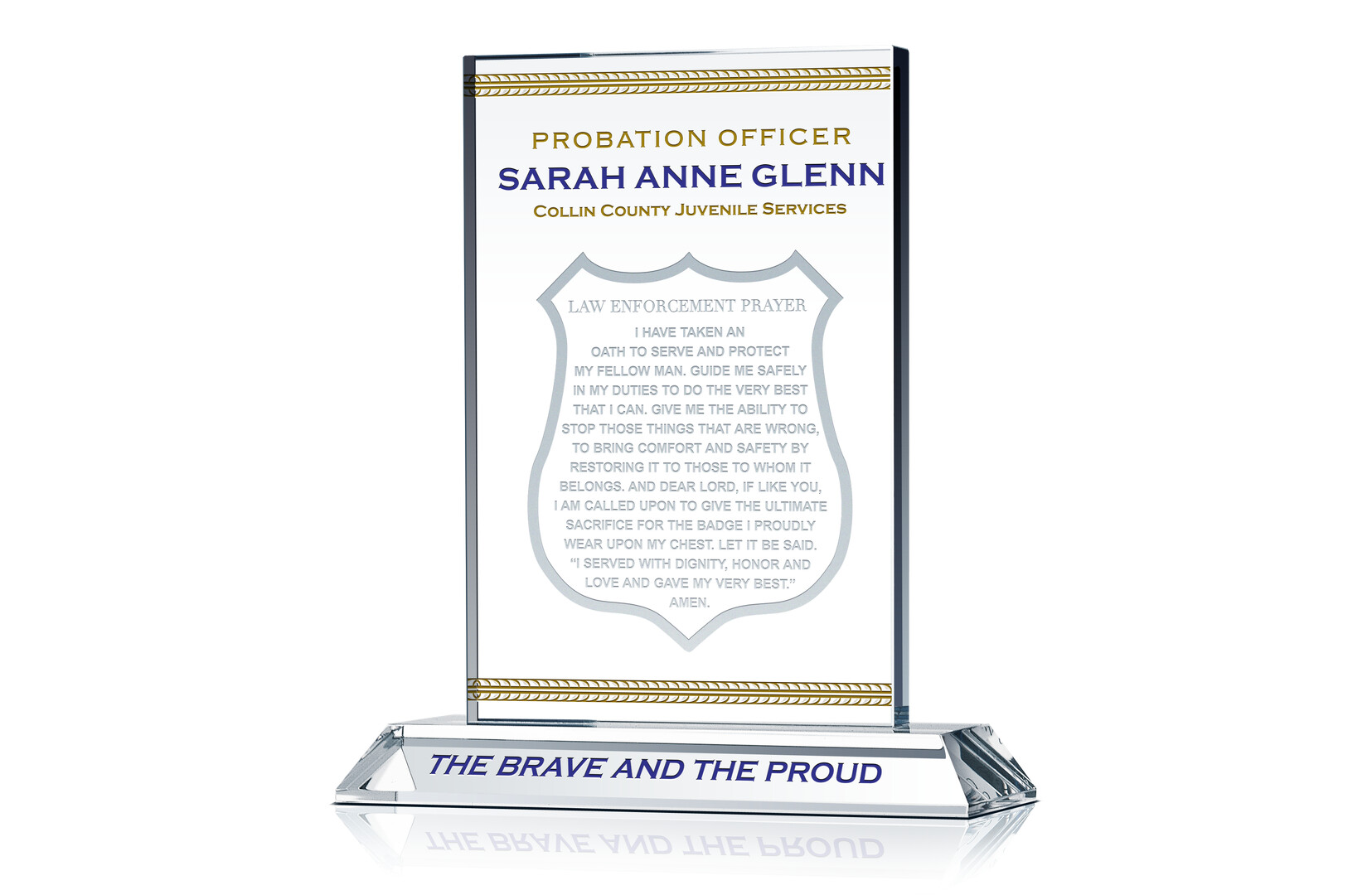 Law Enforcement Prayer Plaque