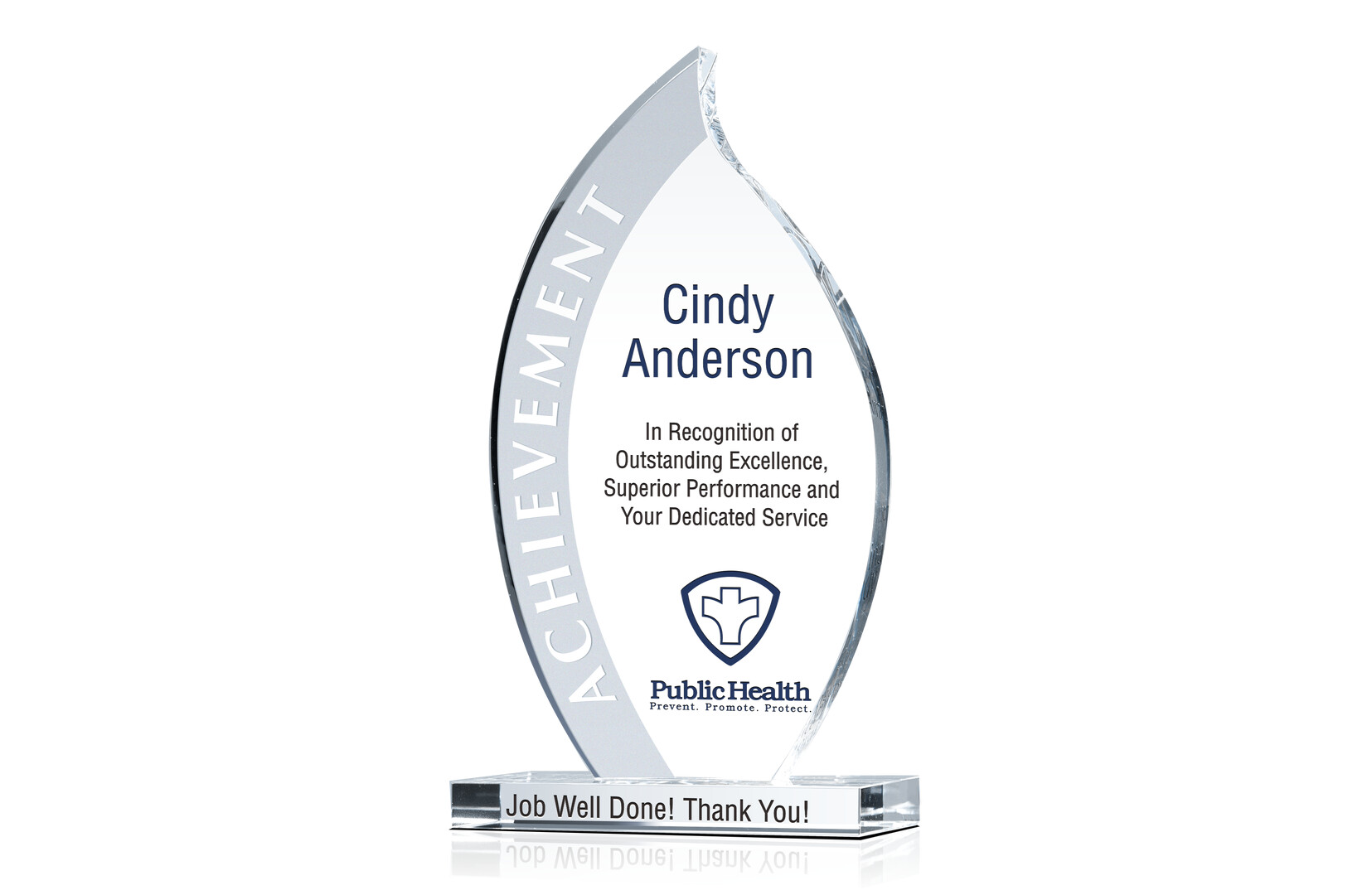 Flame Achievement Plaque - Crystal Central