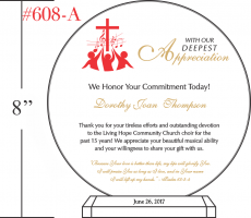 Church Choir Appreciation (Day) Gift - Crystal Central