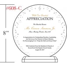 Church Choir Appreciation (Day) Gift - Crystal Central