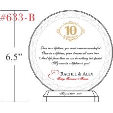 10 Years Anniversary Gift for Couple - Crystal Central