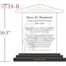 Lawyer Retirement Gift Plaque - Crystal Central