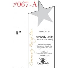 Community Rising Star Award Plaque - Crystal Central