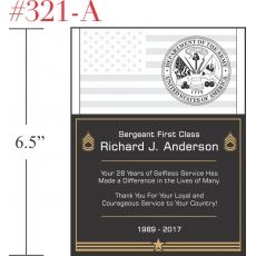 Army Service Plaque - Crystal Central