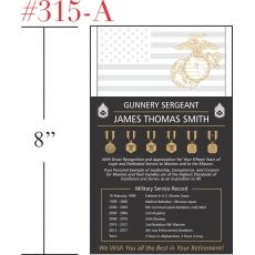 Marine Corps Retirement Plaque - Crystal Central