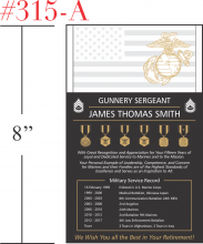 Marine Corps Retirement Plaque - Crystal Central