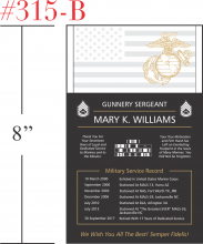 Marine Corps Retirement Plaque - Crystal Central