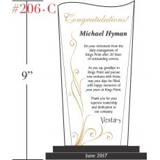 Wave Corporate Retirement Gifts - Crystal Central