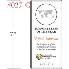 Globe Corporate Recognition Columns - Crystal Central