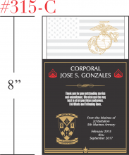 Marine Corps Retirement Plaque - Crystal Central