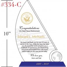 Navy Retirement Gift - Crystal Central