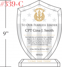 Military Shield Plaque - Crystal Central